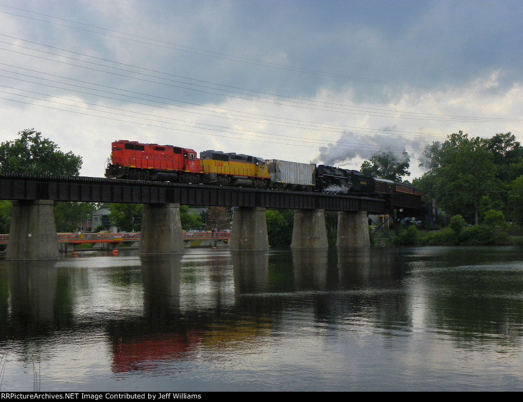 Ann Arbor Crossing the Huron River with 765